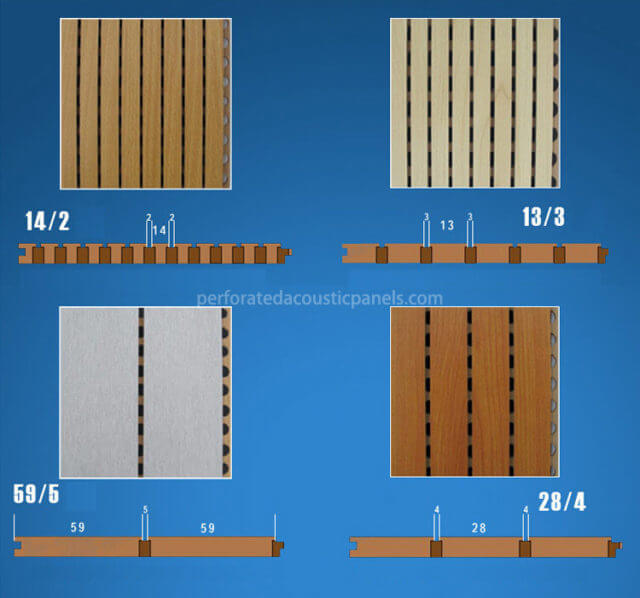 Wood Acoustic Grooved Panels 2440 x 128 mm – Perforated Acoustic Panels
