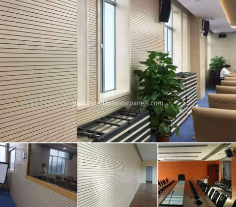 Wood Acoustic Grooved Panels 2440 x 128 mm – Perforated Acoustic Panels